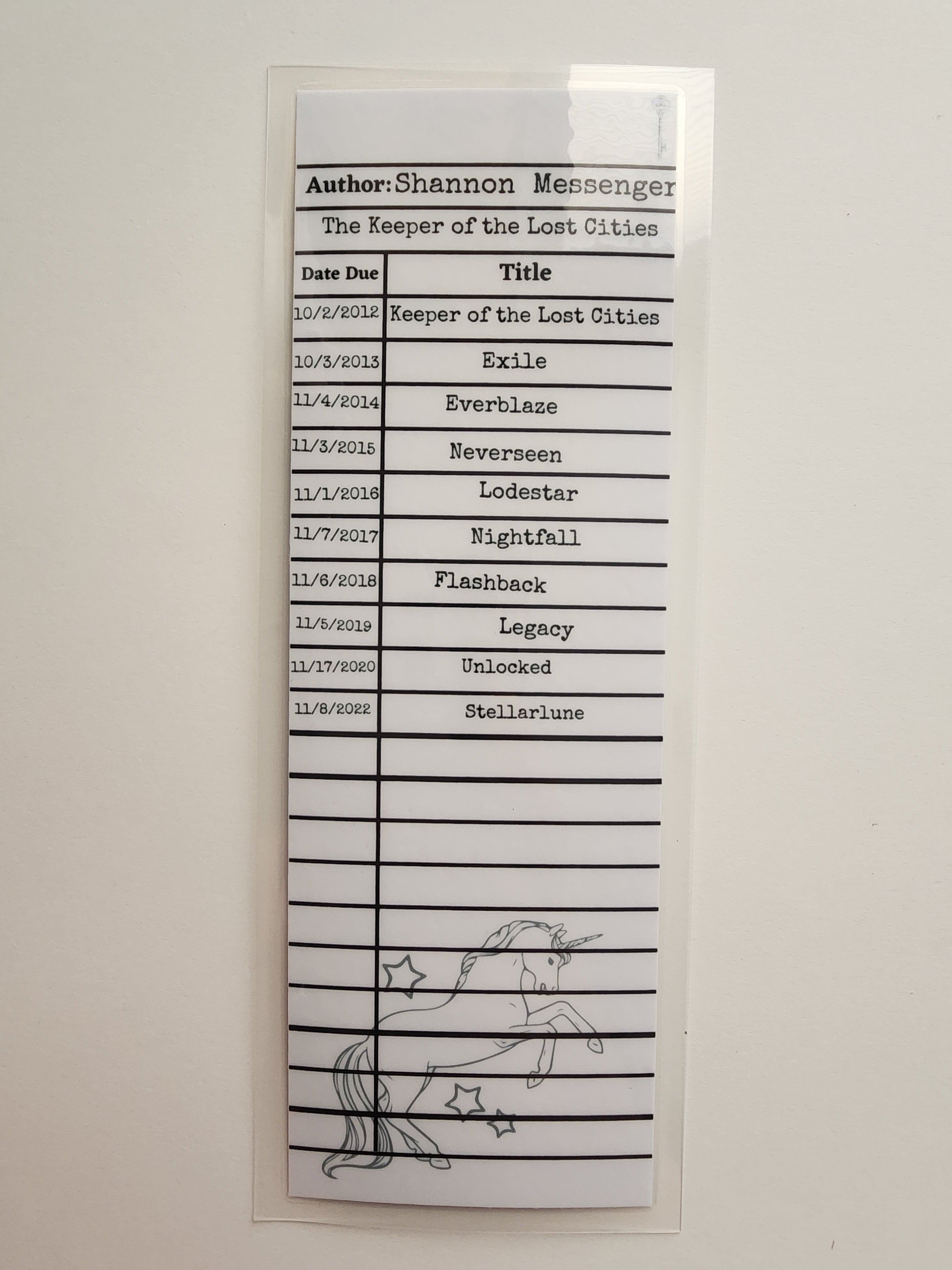 Keeper of the Lost Cities Library Card Inspired Bookmark – curiodepot